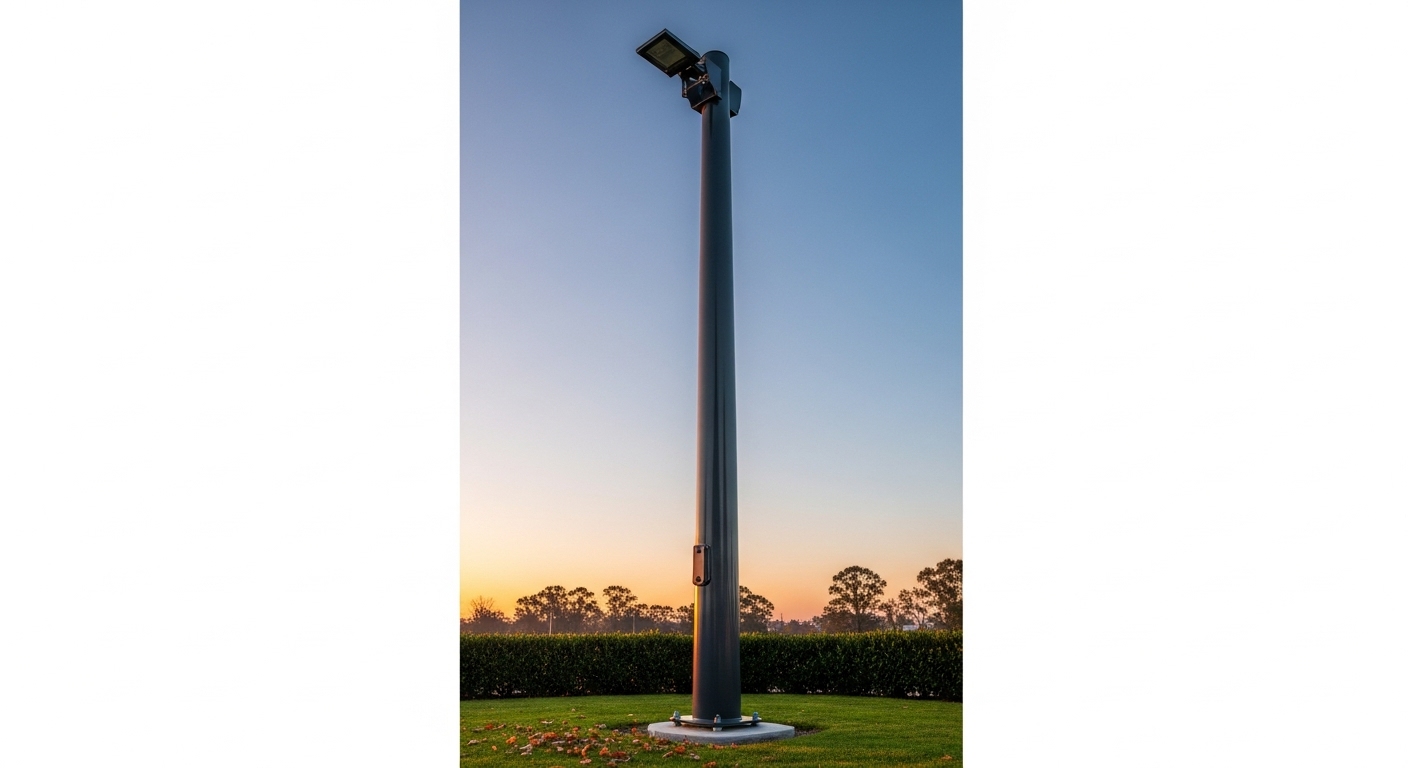 Sturdy 8-Meters Pole for Outdoor & Street Lighting - DawnLighting