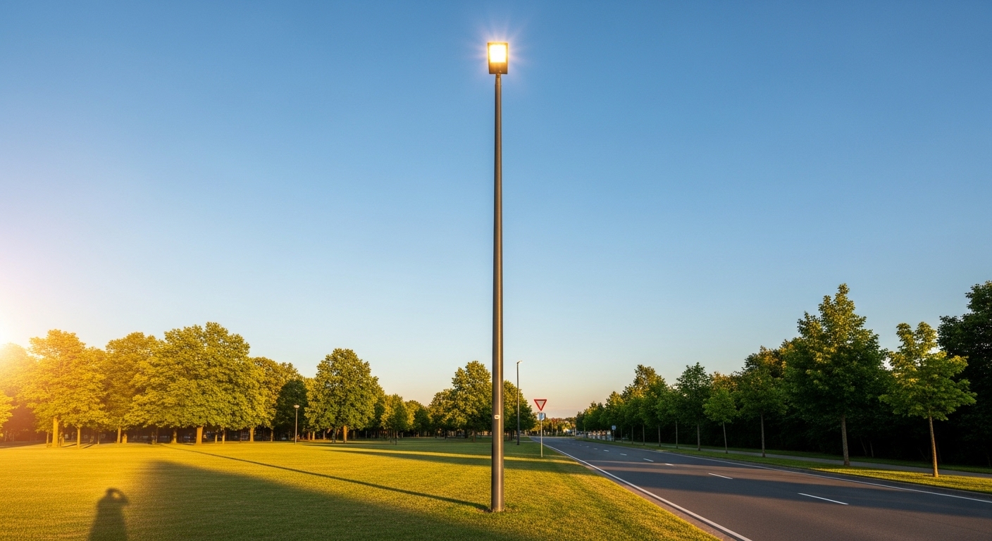 Sturdy 8-Meters Pole for Outdoor & Street Lighting - DawnLighting