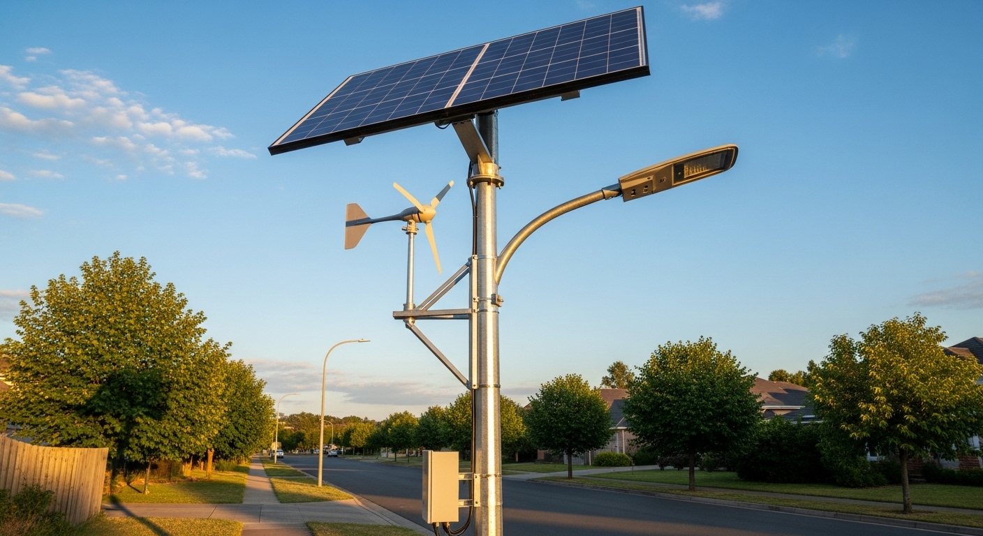 Grid Connected Solar Hybrid Street Lighting System